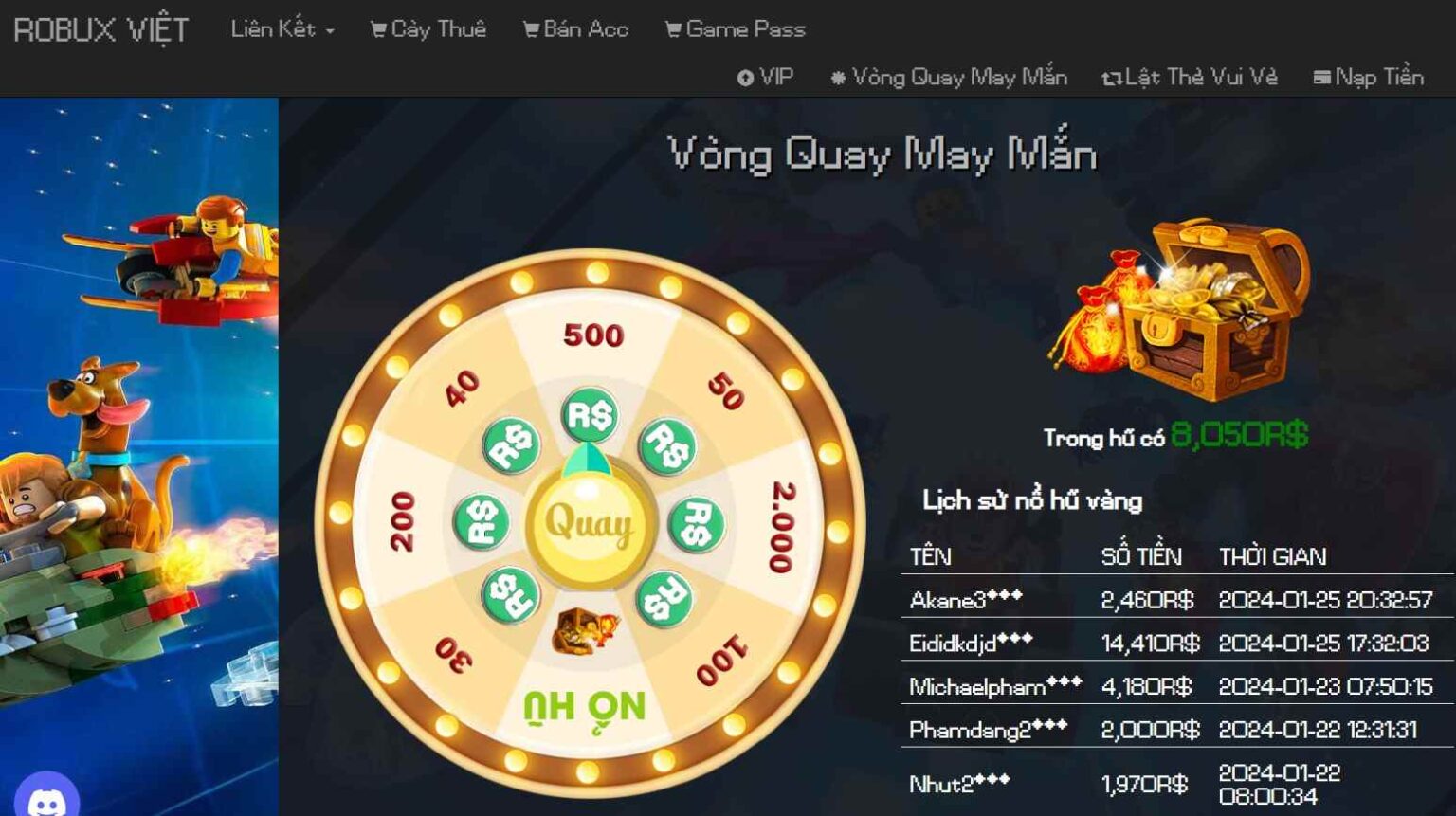 5+ Shop Quay Robux Miễn Phí 2024 (Vòng Quay Robux Free)